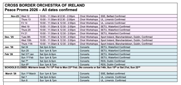 Peace Proms 2026 Announced. Schools can now register – Cross Border ...