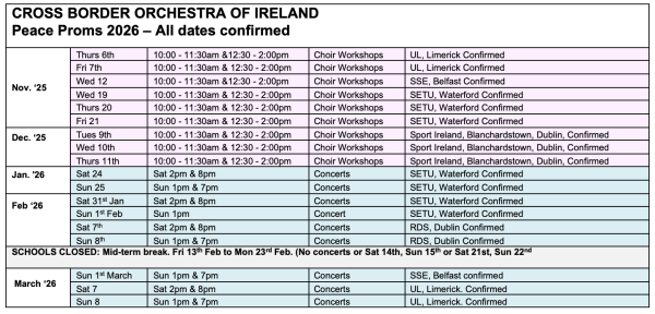Peace Proms 2026 Announced. Schools can now register – Cross Border ...